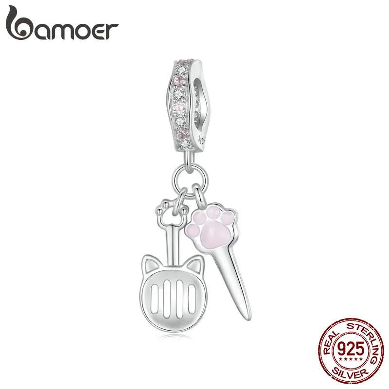 BAMOER-925-Sterling-Silver-Cute-Pet-Kit-Charm-Pendant-fit-Original-Bracelet-Necklaces-Jewelry ...