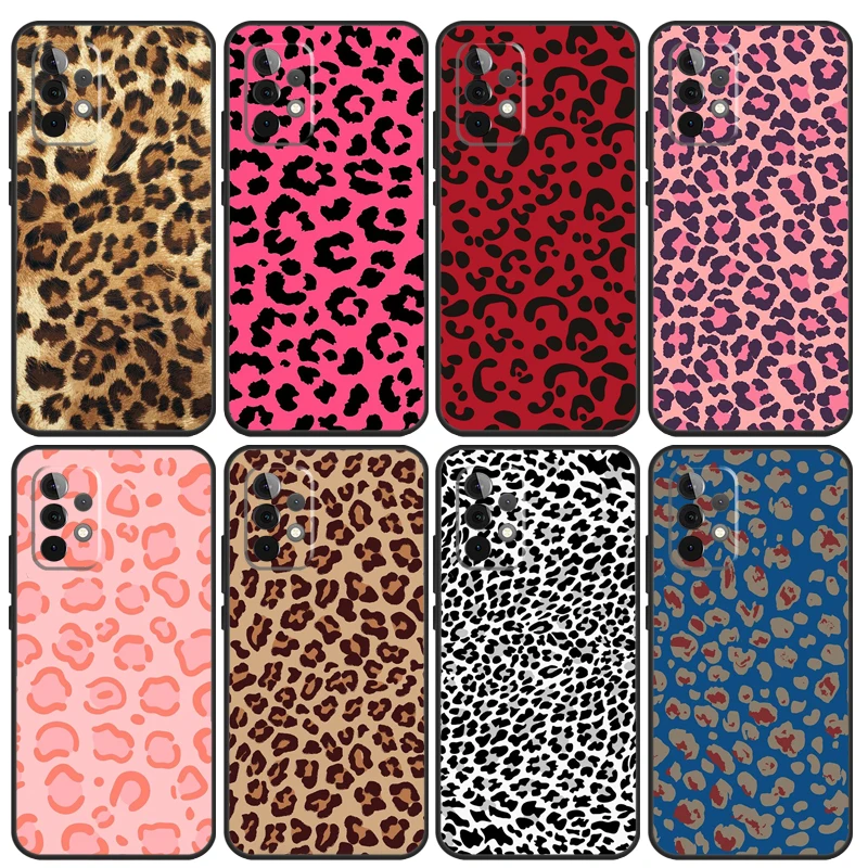 Leopard Print Panther Case For Samsung Galaxy A53 A33 A23 A13 A73 A52s A21s A51 A71 A12 A22 A32 ...