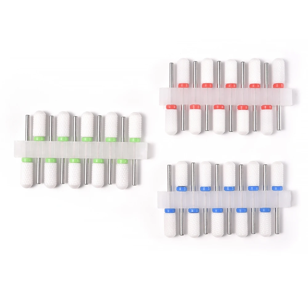 10Pcs Ceramic Nail Drill Bits Set Milling Cutter for Manicure Drills ...