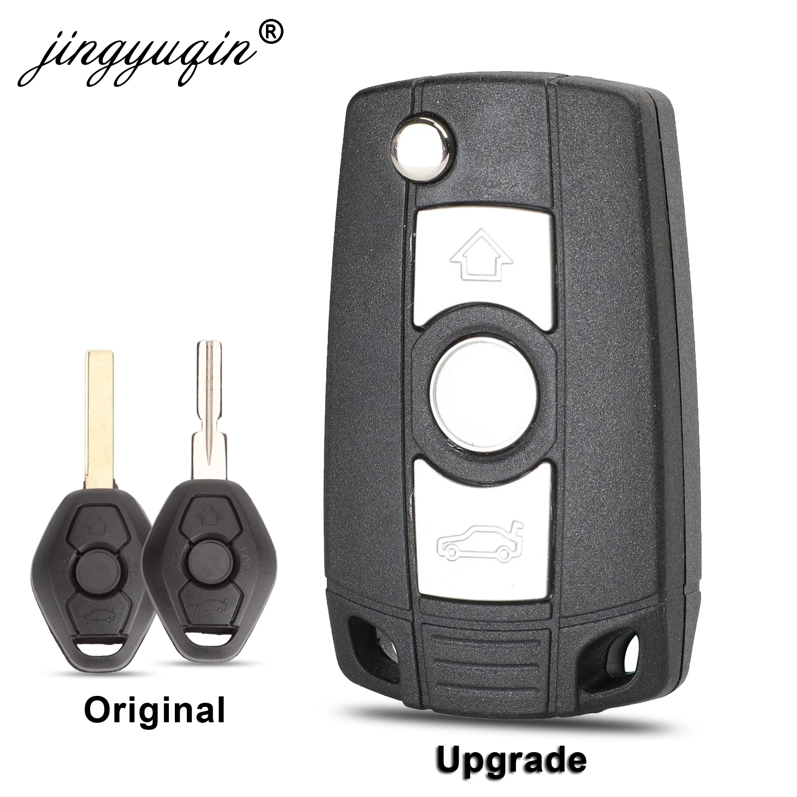 3 Buttons Flip Key Shell for BMW E36 E38 E39 E46 E53 E60 E61 E63 E64 ...
