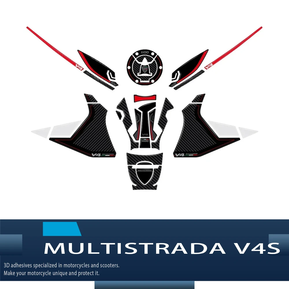 For Multistrada V4 V4S V4 S 2024 3D Epoxy Resin Motorcycle Tank Pad ...