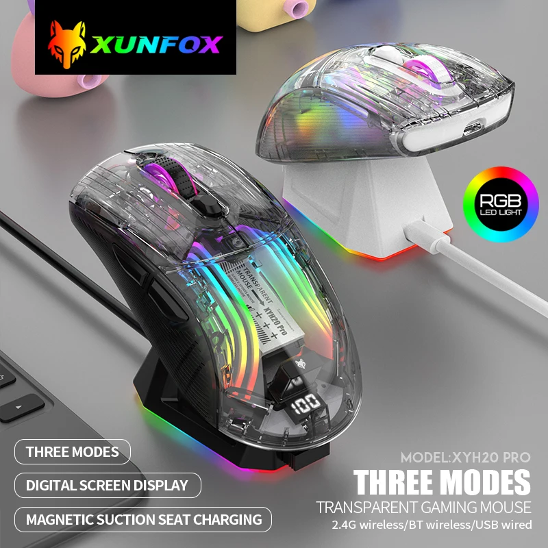 New-XYH20-PRO-2-4G-Wireless-Bluetooth-Wired-Three-mode-Transparent-Mute ...