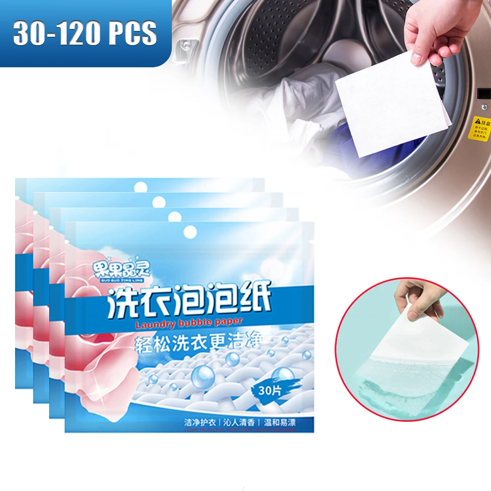 30-120Pcs-Laundry-Tablets-Soap-Strong-Decontamination-Concentrated ...