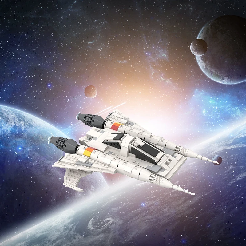 MOC-Military-BUCK-ROGERS-Starfighter-Ship-Model-Building-Blocks-Space ...