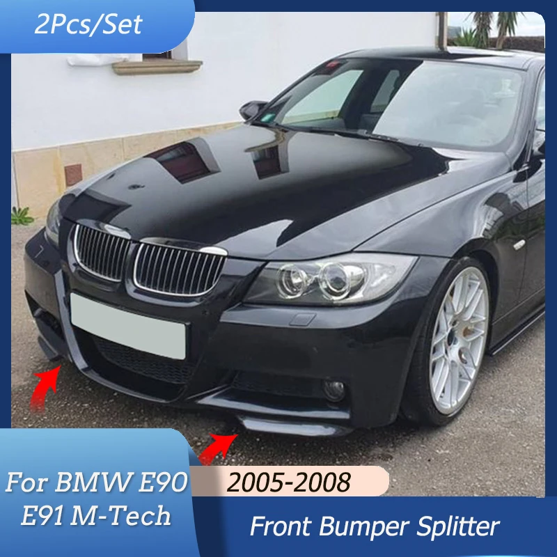 Front Bumper Lip Splitter Flap For Bmw 3 Series E90 E91 M-tech 320i 330i 2005-2008 Body Kit ...