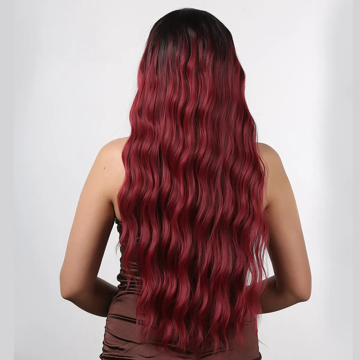 Long Dark Red Hair On Black Women