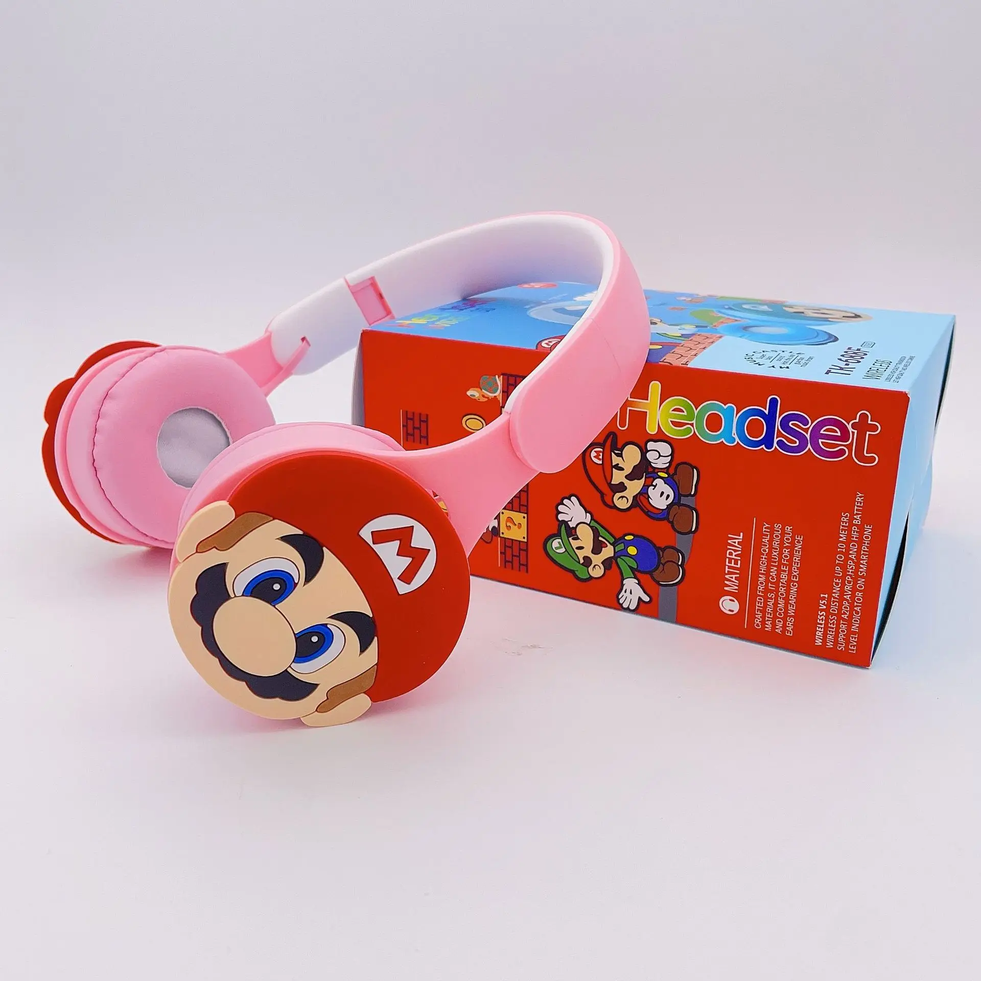 Auriculares Bluetooth Super Mario Bros, juego clásico, periférico de ...