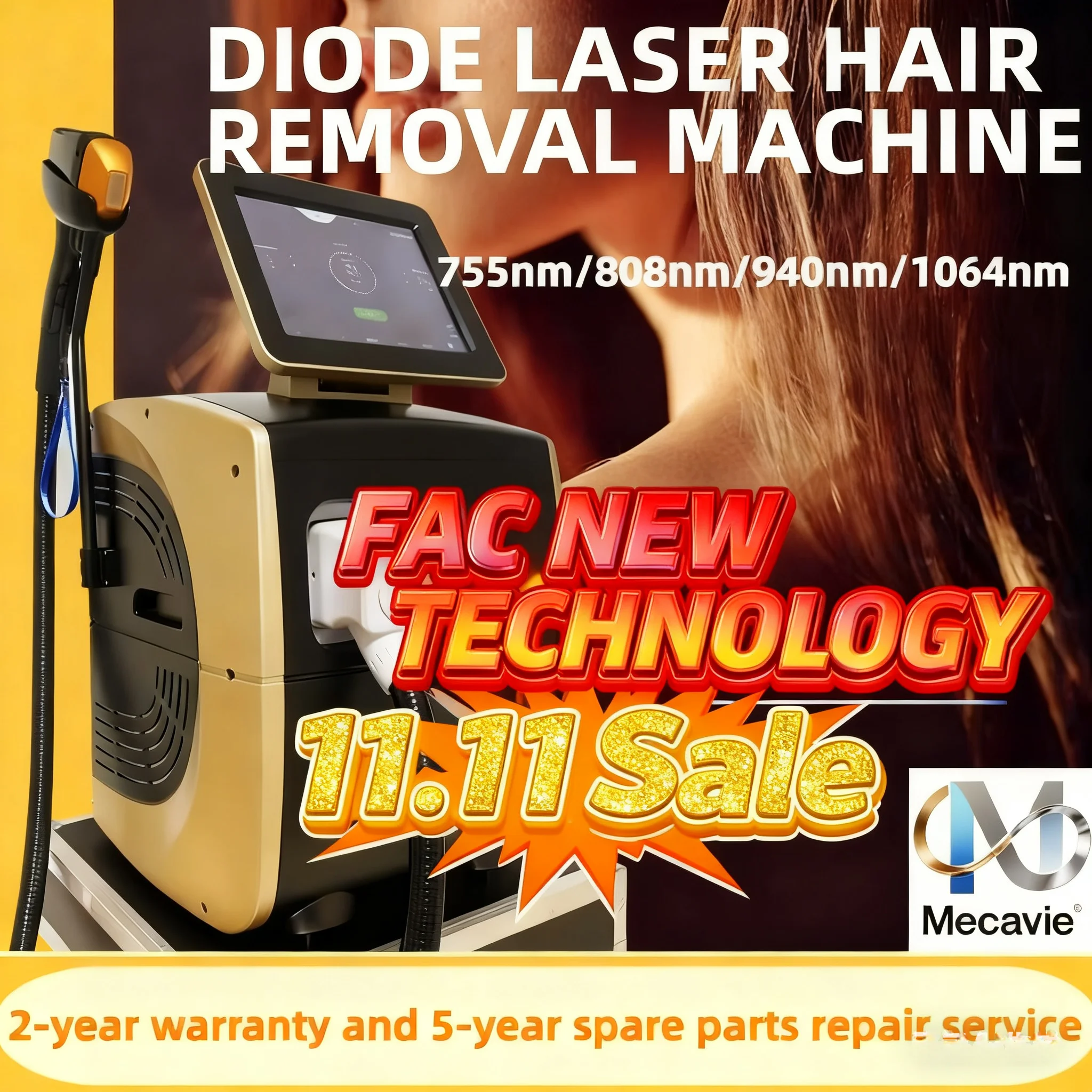 11.11SaleProfessional Diode Ice Titanium Laser Hair Removal Machine 808 ...