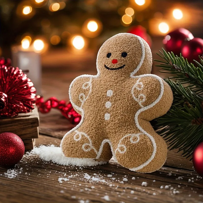 Christmas Gingerbread Man Pillow Soft Plushies Cute Plush Toy ...
