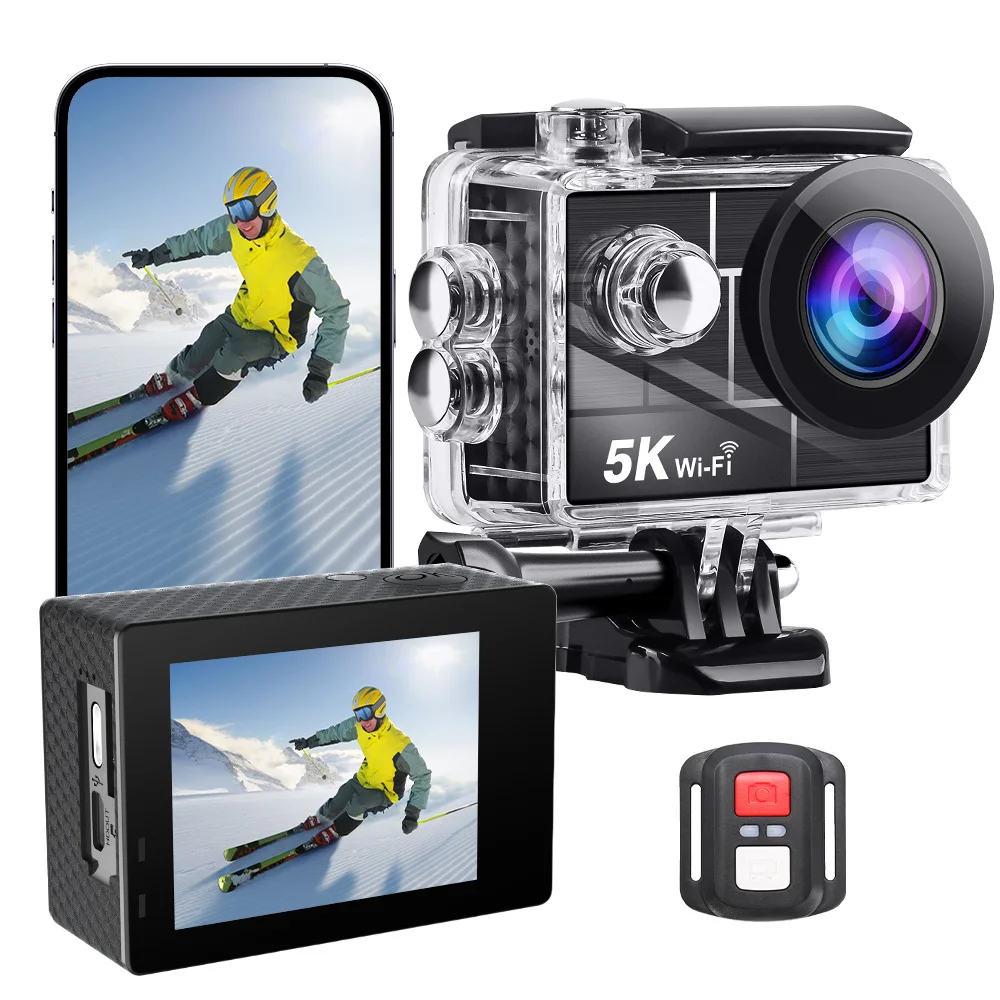 Action-Camera-5K-4K60FPS-WiFi-170-Wide-Angle-30m-Waterproof-Anti-shake ...