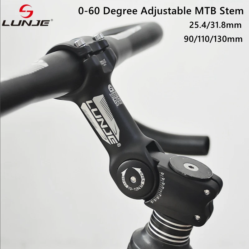 LUNJE-MTB-Bicycle-Stem-25-4-31-8mm-Adjustable-Mountain-Bike-Stem-90-110 ...