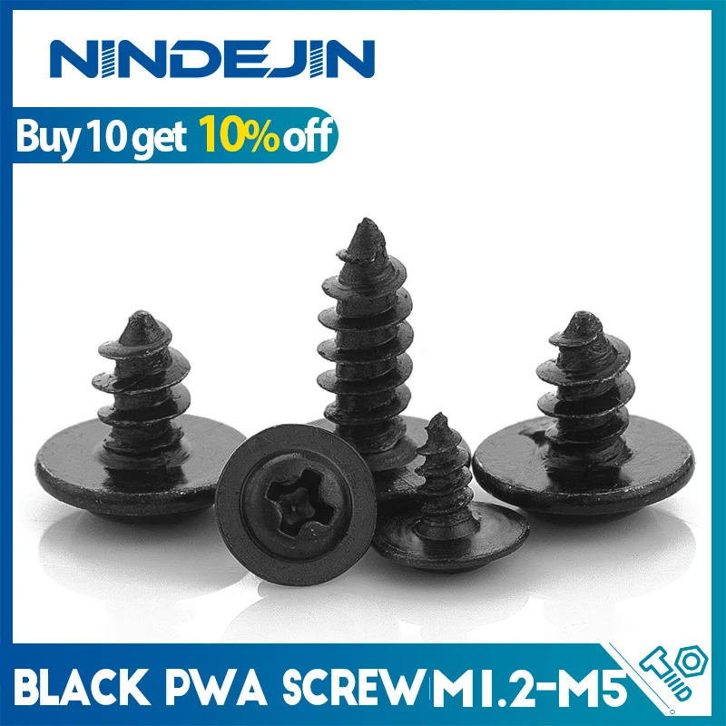NINDEJIN-Hardware-Black-Screw-PWA-Cross-Round-Head-With-Cushion-Self-tapping-Screw-Pan-Head-M1.jpg