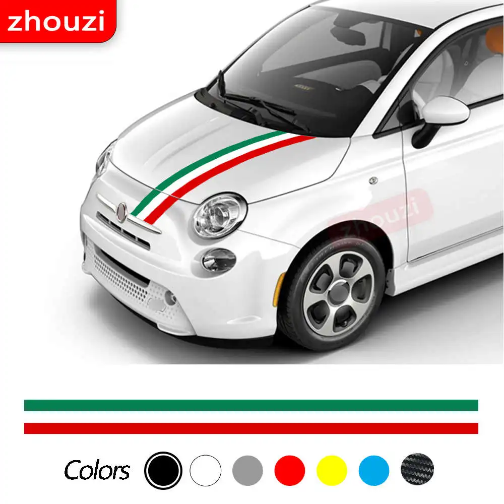 Pegatina para capó de coche Fiat Abarth 500 500x, calcomanía de vinilo ...