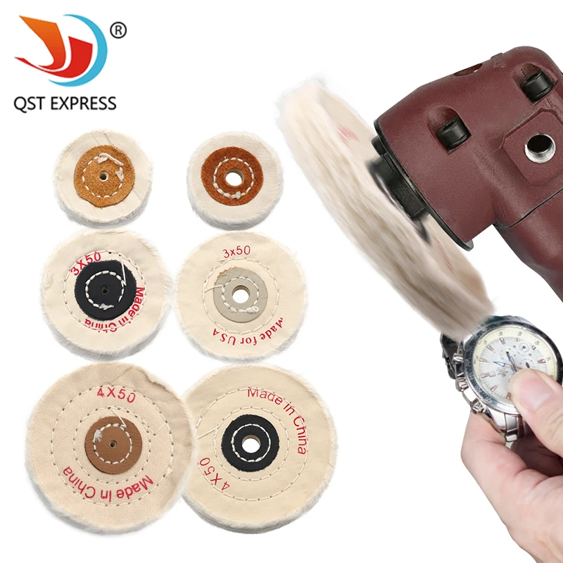 1 PC Cotton Polishing Wheel Cloth Buffing Wheel Arbor Buffer Mirror ...