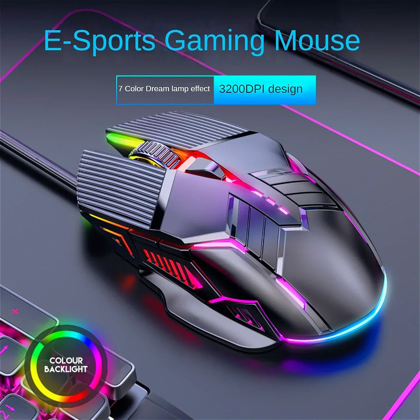 Professional-Wired-Gaming-Mouse-6-Button-3200DPI-LED-Optical-Computer ...