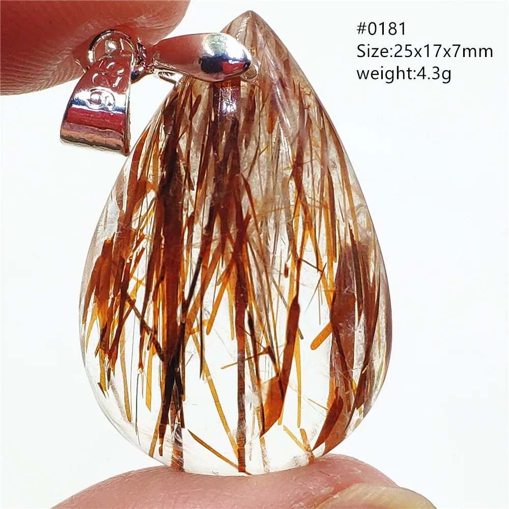 Natural-Black-Copper-Rutilated-Quartz-Flash-Super-Seven-7-Pendant-Bead ...
