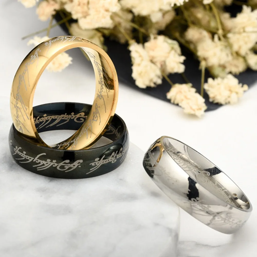 Size-US6-13-Gold-Silver-Plated-Black-Color-Stainless-Steel-Rune-Couple ...