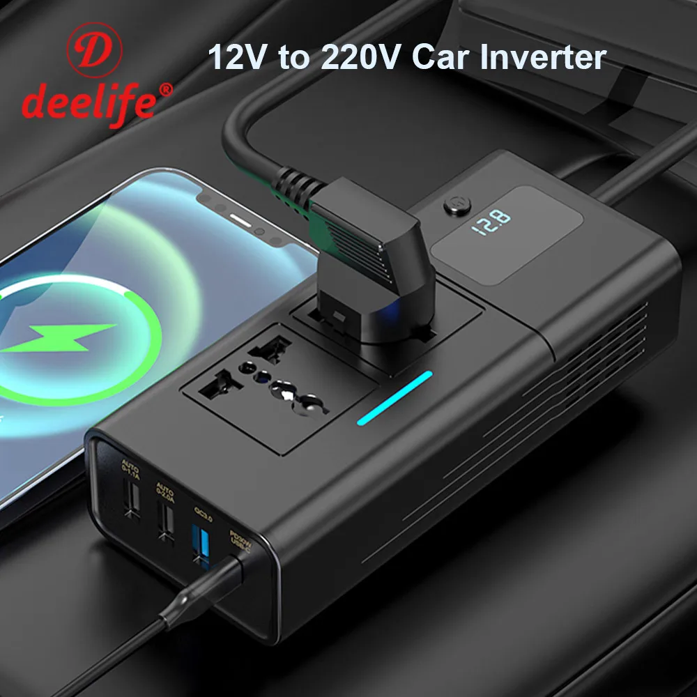 Deelife-Car-220v-Inverter-12-to-220-200W-Voltage-Power-Converter-for ...