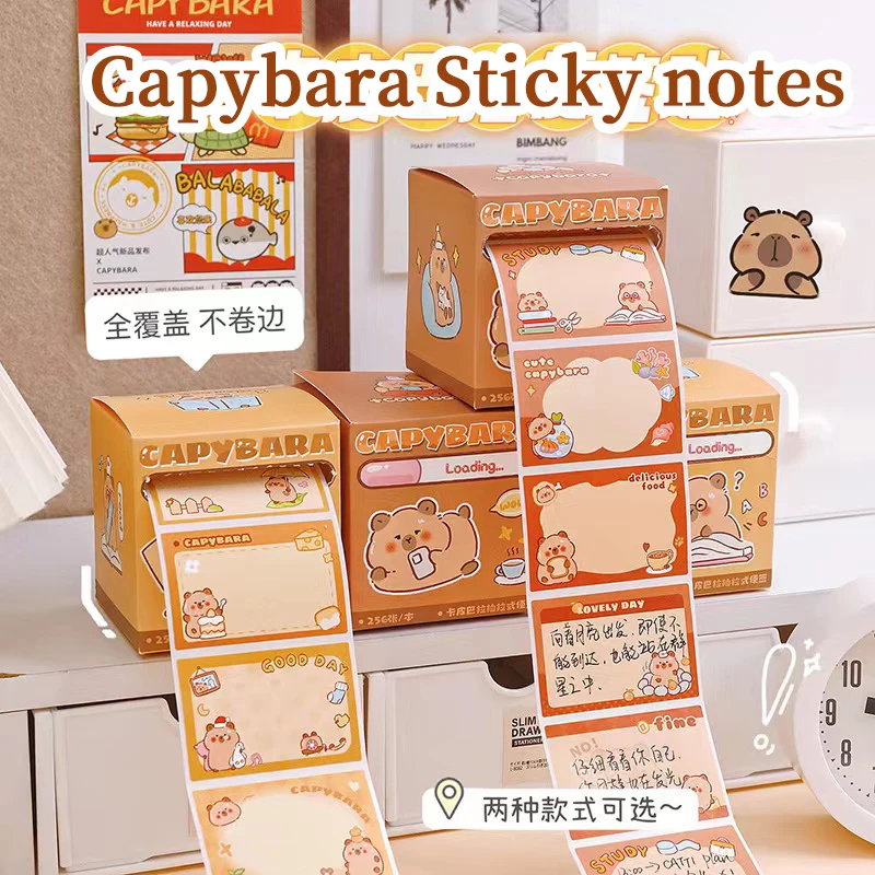 Kawaii-stationery-supplies-Notepad-cute-Capybara-sticky-notes ...
