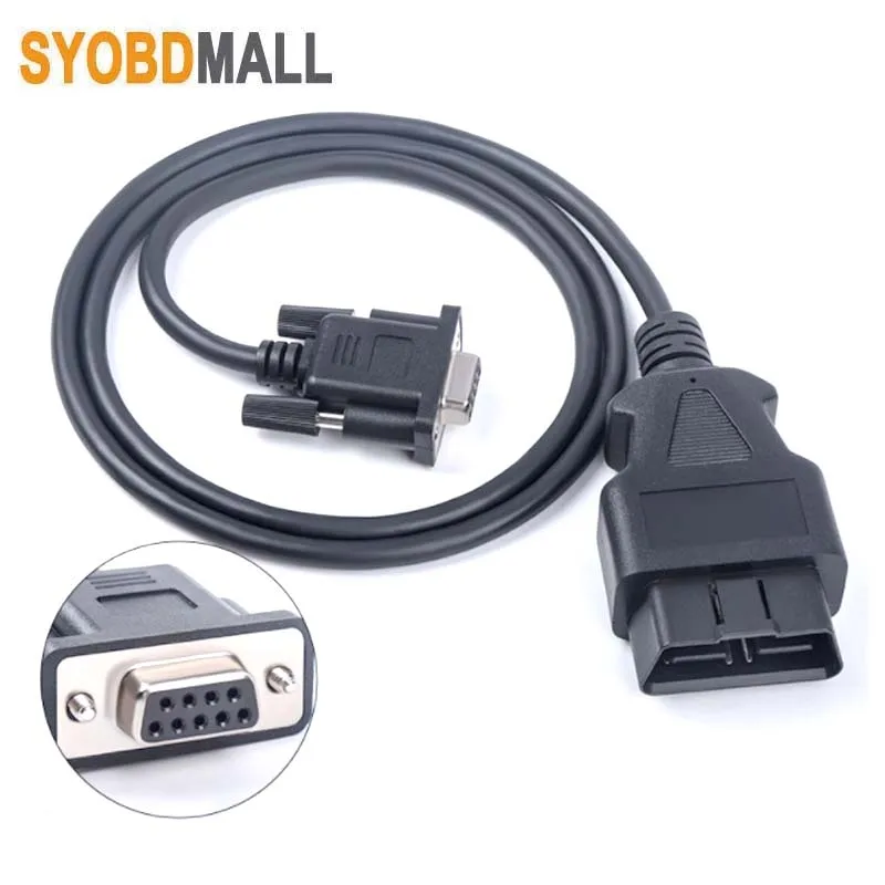 Vag Obd 16pin To Db9 Serial Rs232 Connector Db 9pin Obd2 16pin Male ...