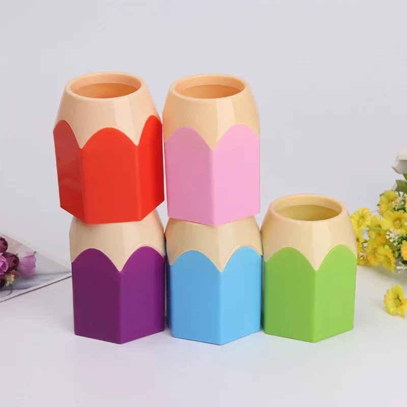 Creative-Pen-Vase-Pencil-Pot-Makeup-Brush-Holder-Stationery-Desk-Tidy ...