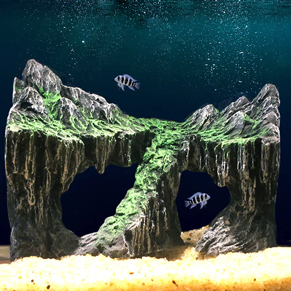 Natural-Aquarium-Decoration-Hobbit-House-Cave-With-Bubbler-For-Betta ...