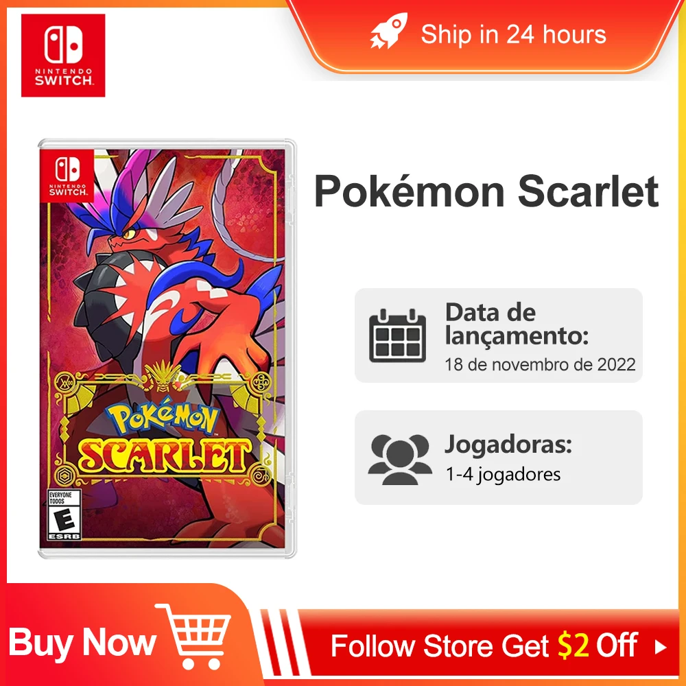 Pokemon Scarlet Nintendo Switch Games 1-4 Players Adventure Rpg Genres ...