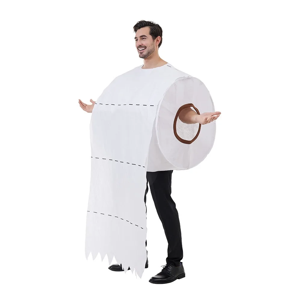 Couple Spoof Toilet Paper Cosplay Costume Toilet Paper Cosplay Makeup ...