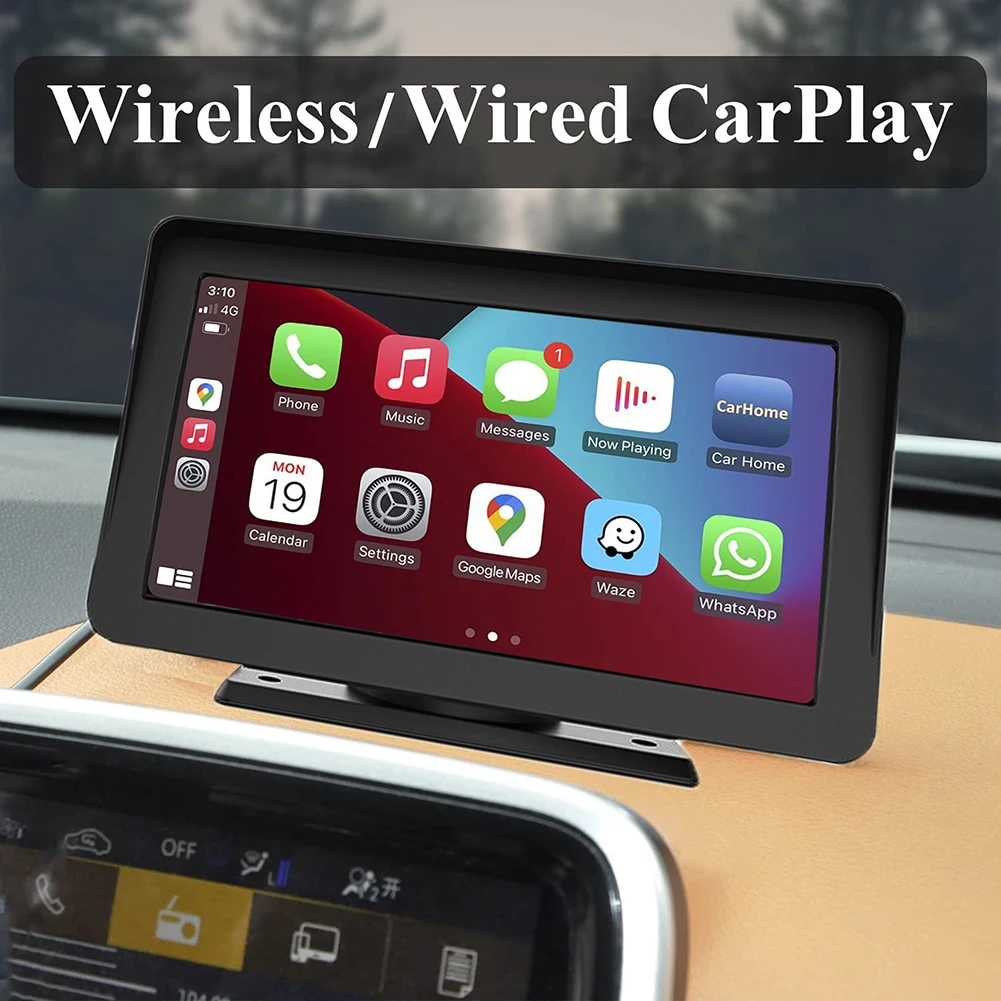 Car Monitor Portable Wireless CarPlay Navigation for All Cars Screen ...