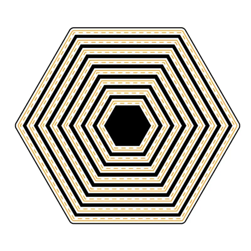 448B-Nested-Hexagon-Frame-Metal-Die-Cuts-DIY-Holiday-Greeting-Cards ...