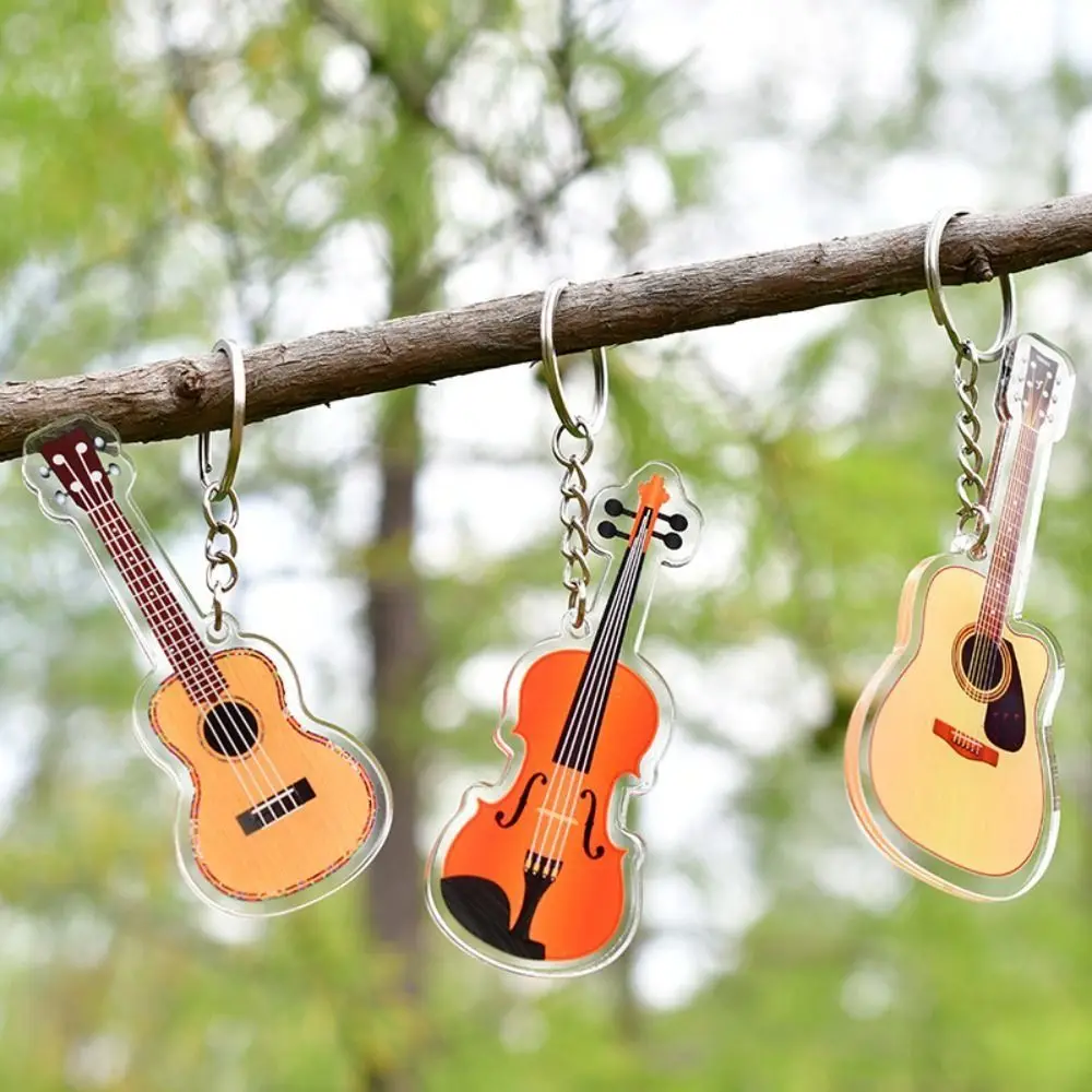 Cello-Violin-Guitar-Acrylic-Keychain-Clarinet-Electric-Guitar-Model ...