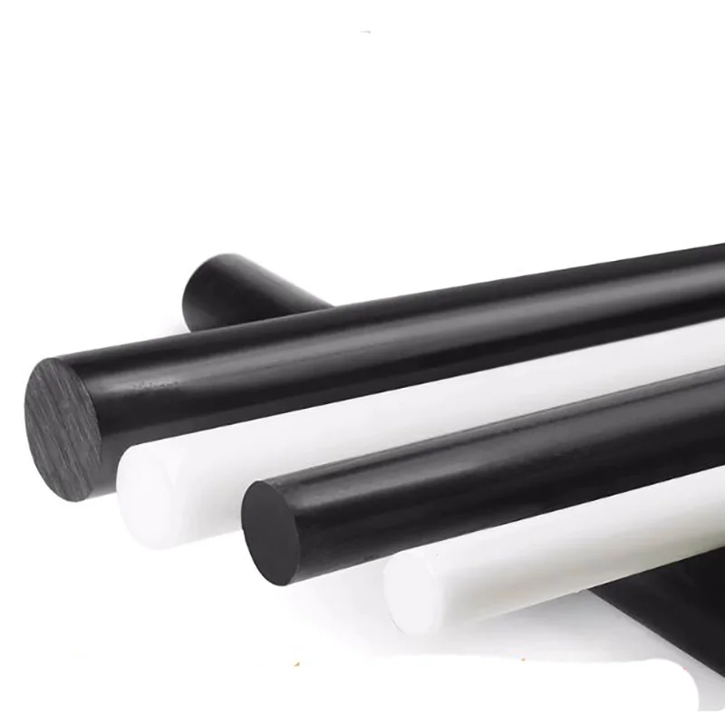 Black White Acetal Delrin Plastic POM Nylon Rod Shaft Bar 5mm 6mm 8mm ...