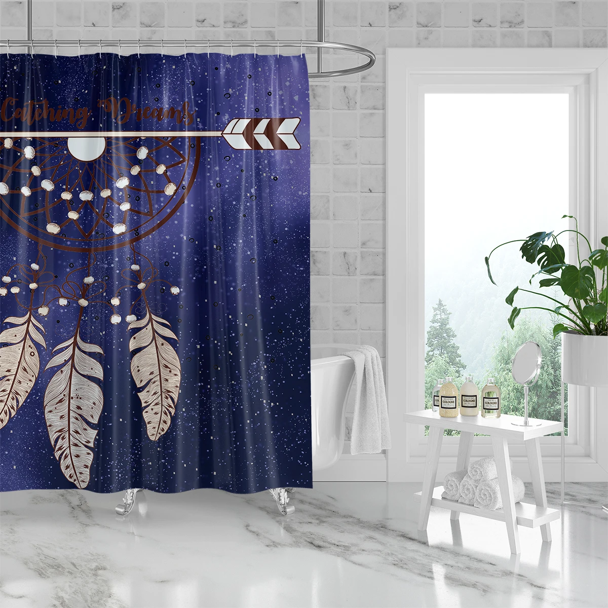 180x180cm-bathroom-waterproof-polyester-shower-curtain-mold-resistant ...