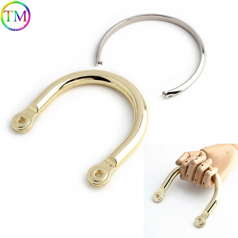 2-10PCS D Shape Retro Metal Bag Handles Purse Sewing Frame Brackets For ...