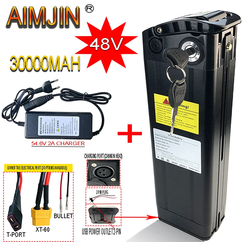 48V-30Ah-Silver-Fish-Battery-E-Bicycle-Lithium-Battery-for-250W-350W ...