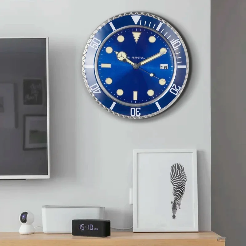 30CM Luxury Wall Clock Design Metal Art Large Digital Luminous Wall ...