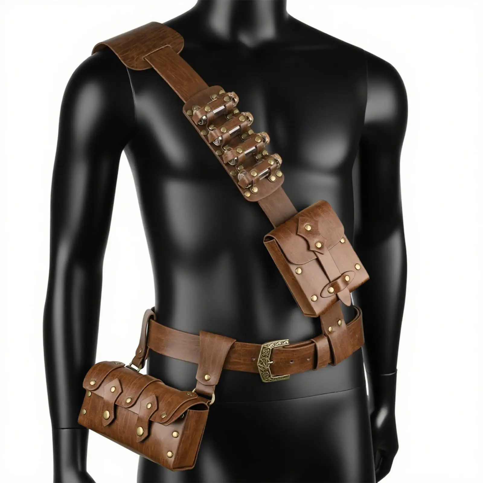 Steampunk Medieval Retro Punk Fanny Packs for Men with Potion Bottles ...