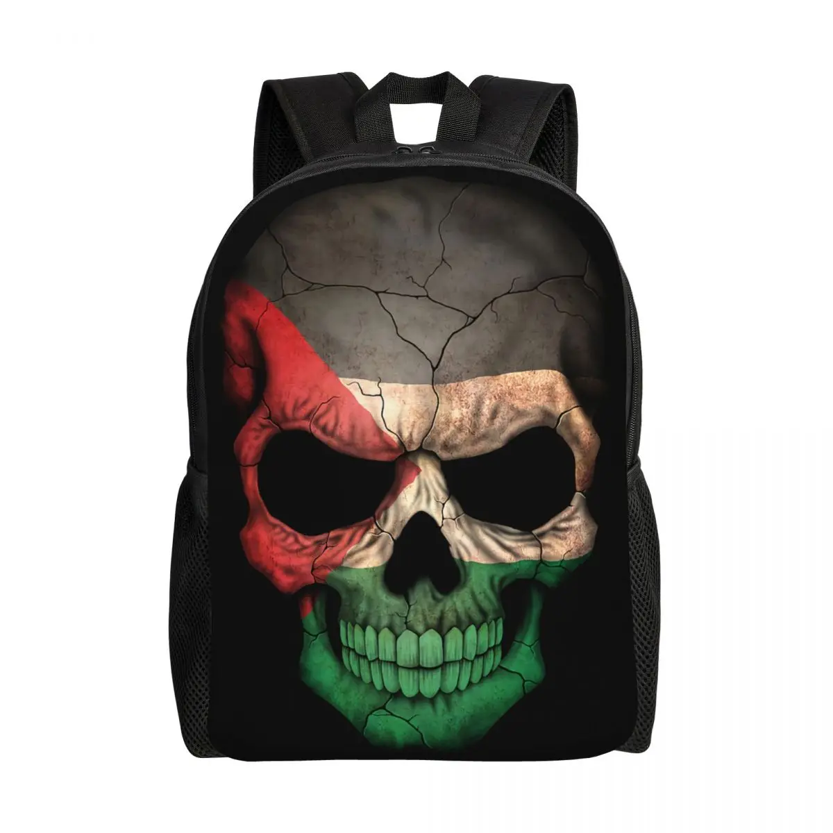Custom-Dark-Palestinians-Flag-Skull-Backpack-for-Men-Women-Waterproof ...