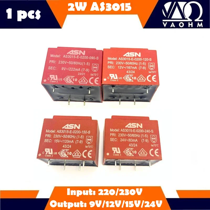 EI Core 220V/230V 9V/12V/15/24V Encapsulated Transformer 3015 AS3015-E ...