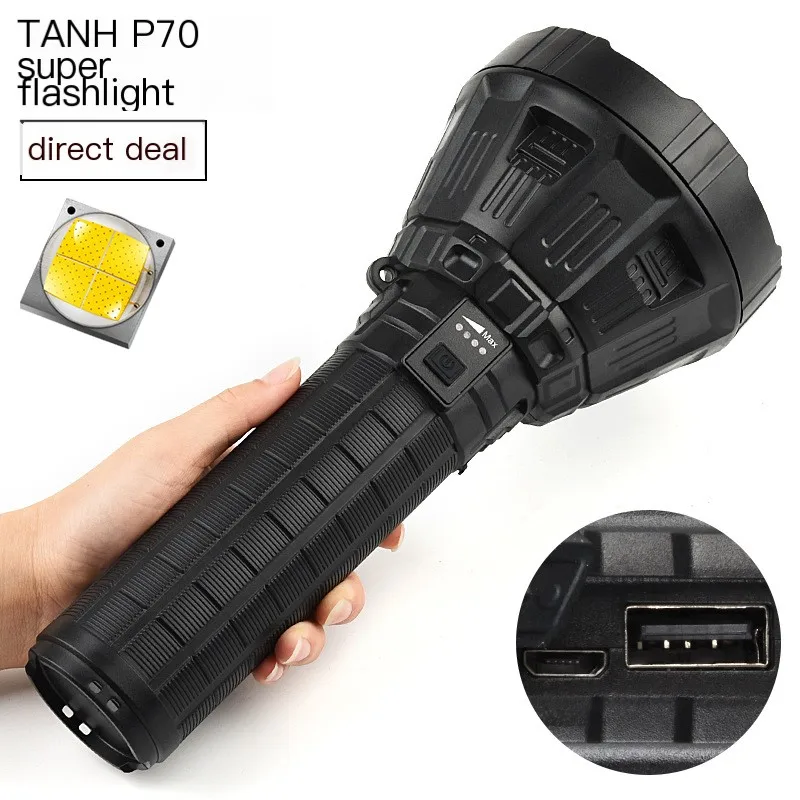 Ultra Powerful Flashlight High Power Bank Rechargeable Lamp Convoy ...