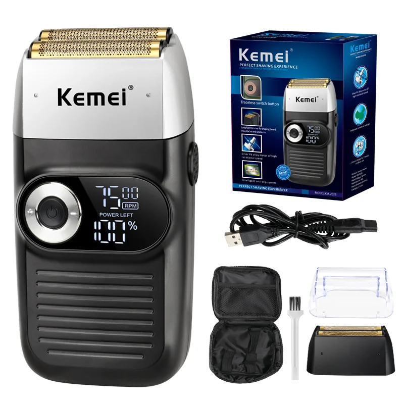 Kemei-Original-Electric-Shaver-Rechargeable-Powerful-Floating-Razor ...
