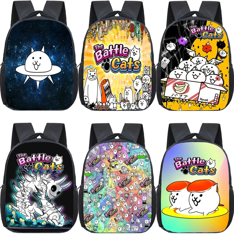 The-Battle-Cats-Cartoon-Print-Backpack-Boys-Girls-Kindergarten-Bookbag ...