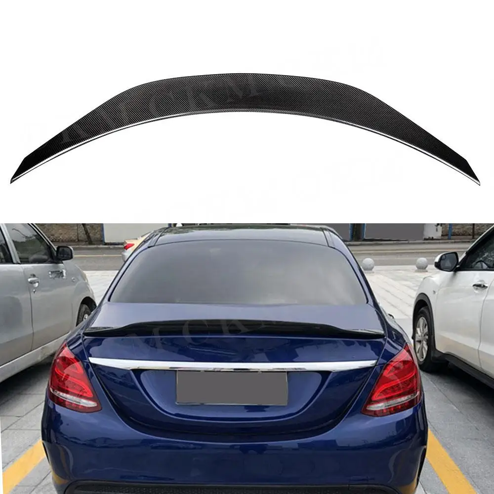 C CLass W205 C63 AMG carbon fiber black series trunk spoiler rear wing ...