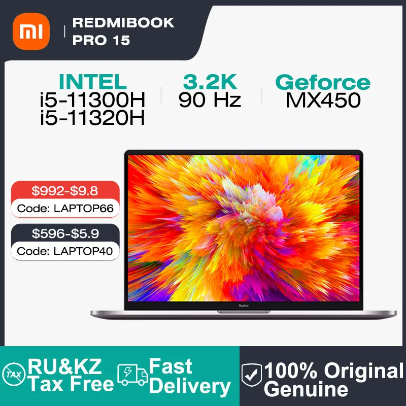 Xiaomi Redmibook Pro 15 Portátil. 6 Polegada Laptops Intel Core I5-11320h Mx450 16gb 512gb Mi ...