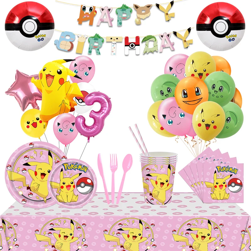 Pink-Pokemon-Birthday-Party-Decorations-Pikachu-Foil-Balloons ...