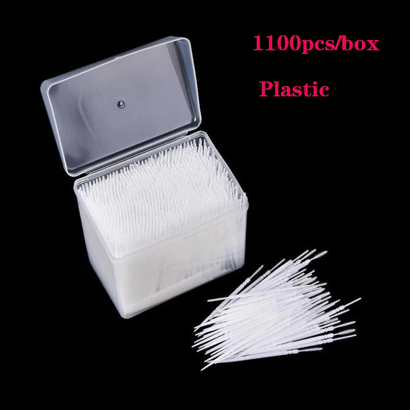 1100pcs-box-of-white-plastic-double-ended-toothpicks-interdental ...