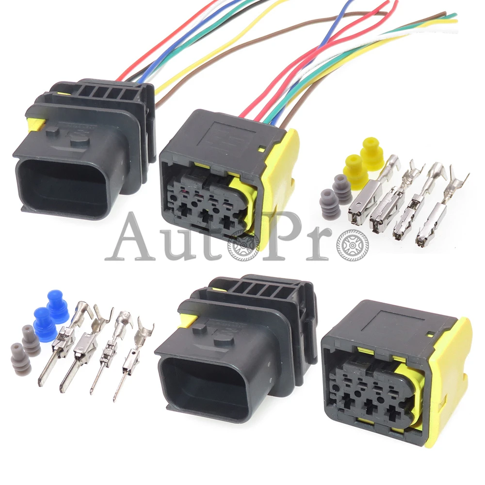 1 conjunto de 7 furos novo carro energia elétrica fio soquetes conector ...