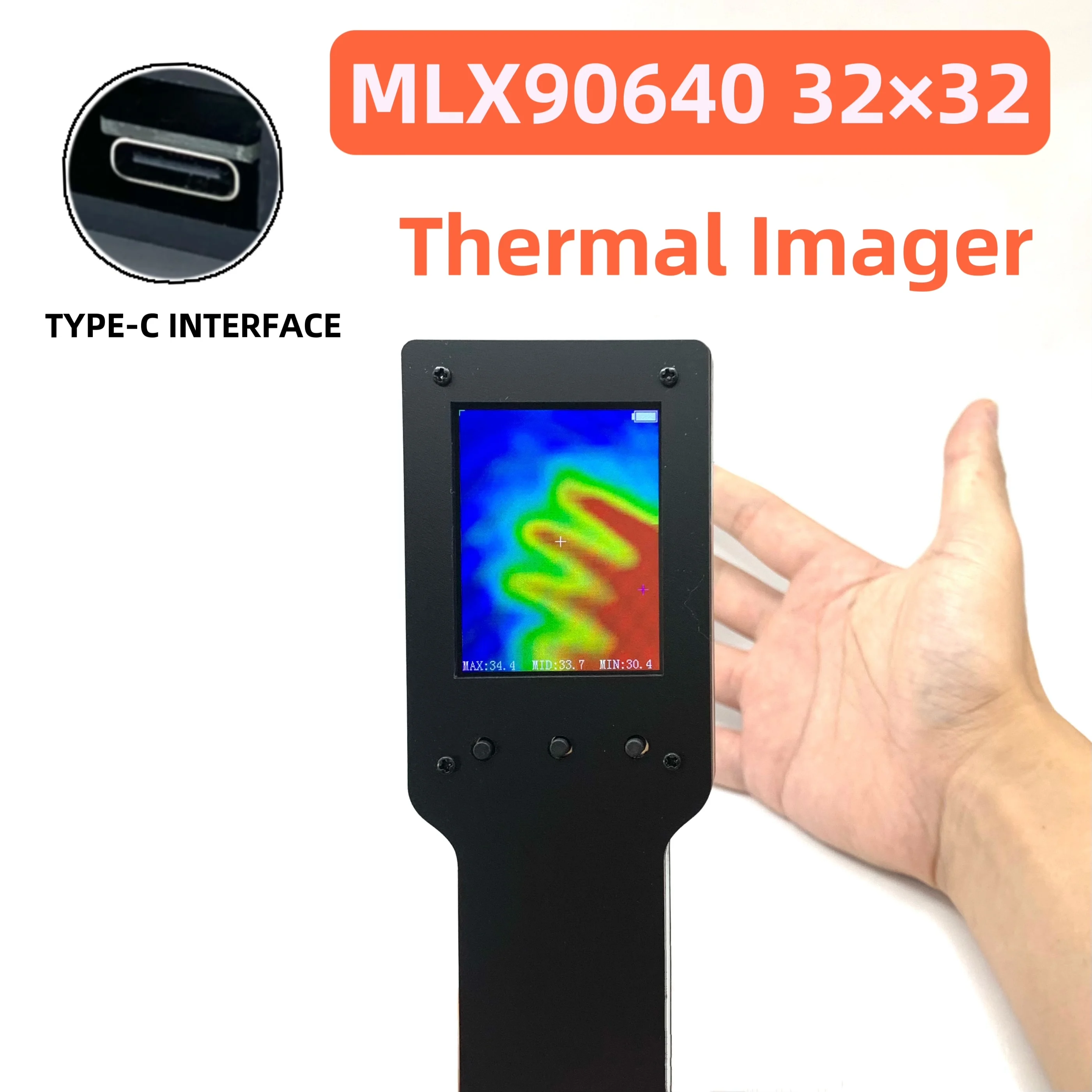 MLX90640-32x24-Infrared-Thermal-Imager-Handheld-Thermograph-Camera ...