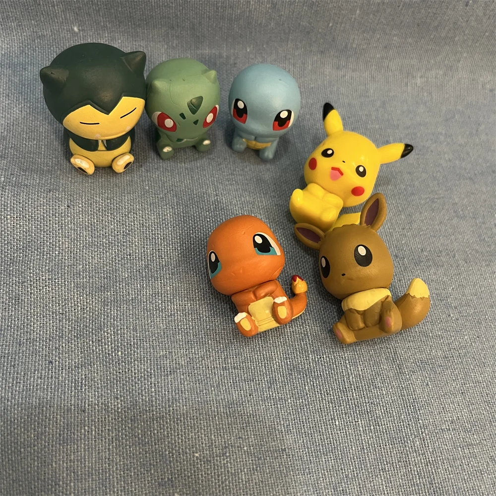 6 Pcs/Set Second Generation Mini Pokemon Figure 3.5-4.5cm Kawaii Q ...