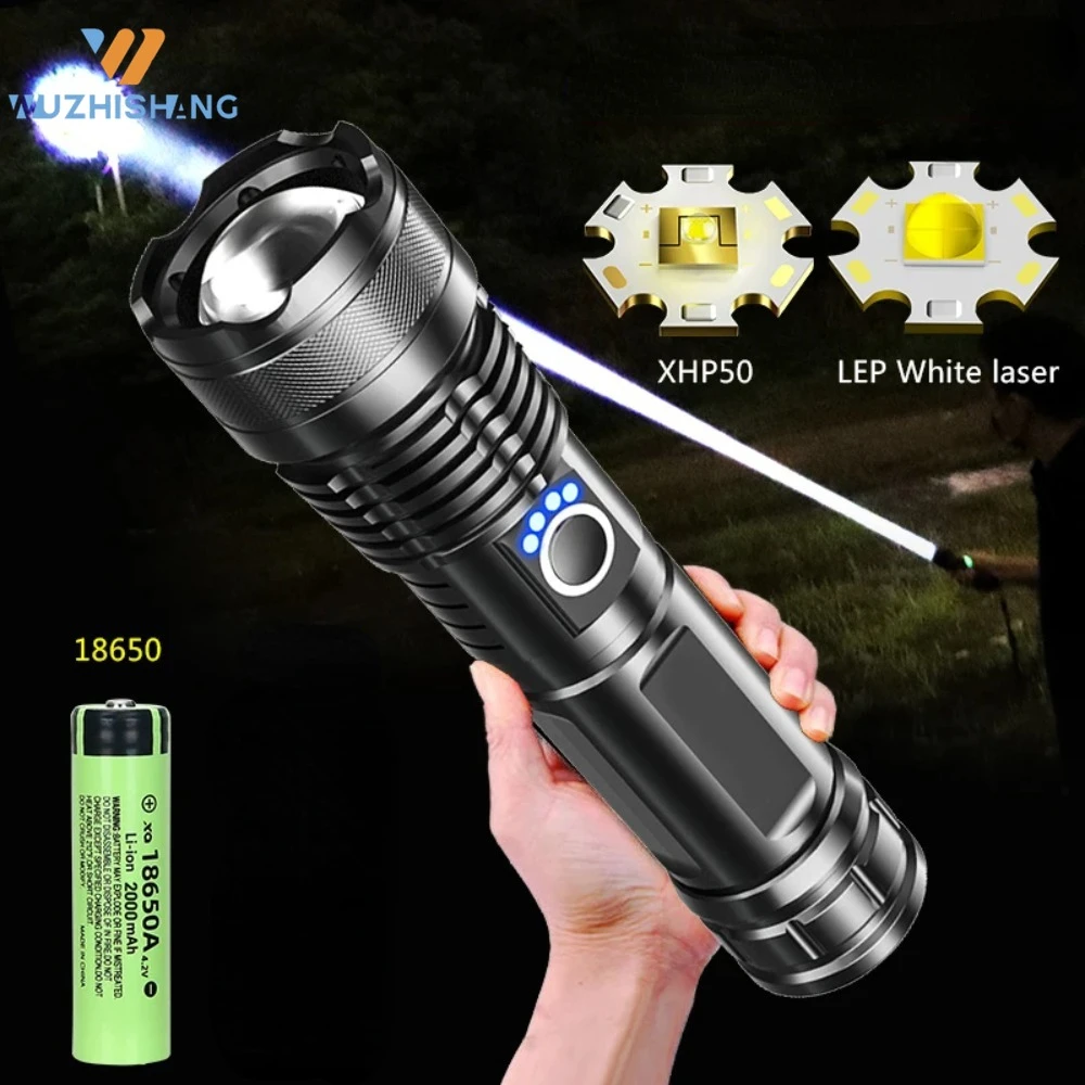 LEP-Flashlights-High-Lumens-Super-Bright-Xhp50-Tactical-Handheld-Flash ...